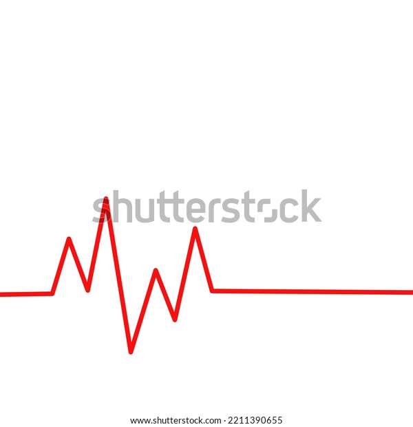 Heart Cardiogram Line Vector Illustration Stock Vector (Royalty Free ...
