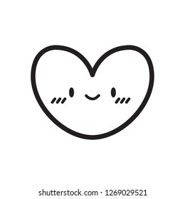 Heart Cartoon Vector Symbol Logo Stock Vector (Royalty Free) 1269029521 ...