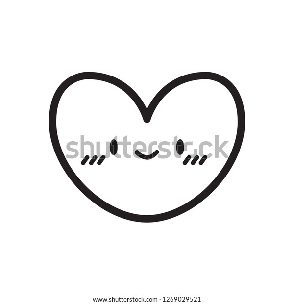 Heart Cartoon Vector Symbol Logo Stock Vector (Royalty Free) 1269029521 ...