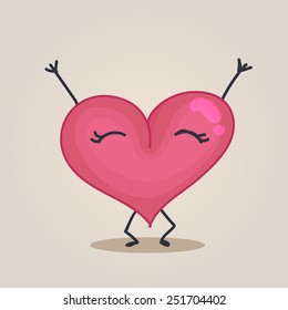 Scared Heart Character: vector de stock (libre de regalías) 251706520 ...