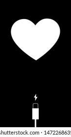 Heart Charging Vector Illustration Eps 8 Stock Vector (Royalty Free ...