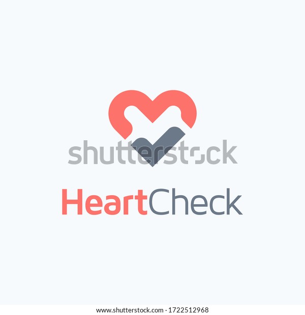 Heart Check Mark Logo Design Vector Stock Vector (Royalty Free ...