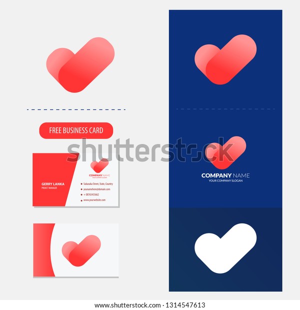 Heart Checklist Logo Premium Vector Stock Vector (Royalty Free ...