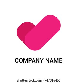 Heart Checklist Logo Template Stock Vector (Royalty Free) 747316462 ...
