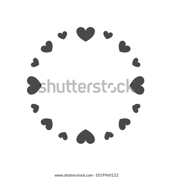 Heart Circle Logo Heart Logo Round Stock Vector (Royalty Free ...