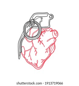 277 Grenade heart vector Images, Stock Photos & Vectors | Shutterstock