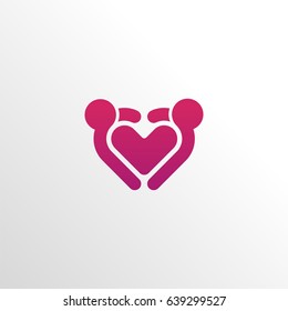Heart Community Logo Icon Clean Background: เวกเตอร์สต็อก (ปลอดค่า ...