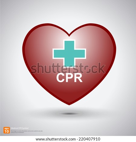 Heart Cpr Medical Icon Vector Design Stock Vector (Royalty Free ...