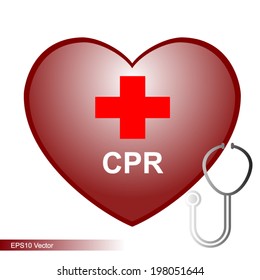 Heart Cpr Medical Vector Format Stock Vector (Royalty Free) 198051644 ...