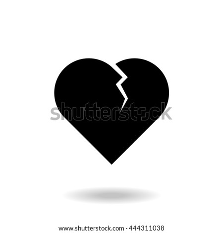 Heart Crack Icon Stock Vector (Royalty Free) 444311038 - Shutterstock