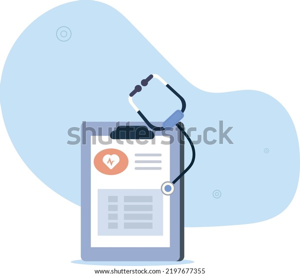 Heart Disease Screening Diagnosticflat Cartoon Vector Stock Vector ...