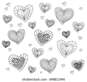 Heart Doodle On White Background Stock Vector (Royalty Free) 698811496 ...
