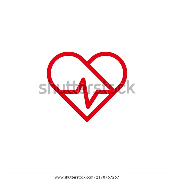 Heart Ekg Logo Design Vector Sign: เวกเตอร์สต็อก (ปลอดค่าลิขสิทธิ์ ...