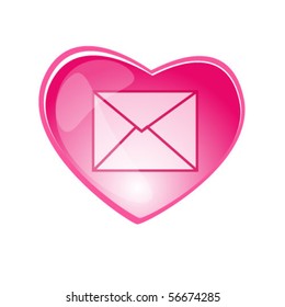 Heart Email Web Buttons Stock Vector (Royalty Free) 56674285 | Shutterstock