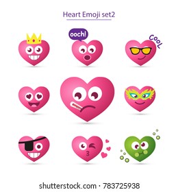 Heart Emotions Set2 Stock Vector (Royalty Free) 783725938 | Shutterstock