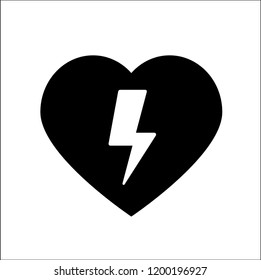 898 Heart lightning bolt icon Stock Vectors, Images & Vector Art ...