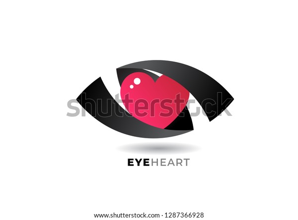 Heart Eye Logo Icon Abstract Vector Stock Vector (Royalty Free ...