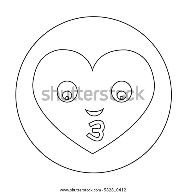 Heart Face Emotion Icon Stock Vector (Royalty Free) 582810412 ...