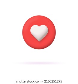 Heart Favorite 3d Icon Vector Illustration Stock Vector (Royalty Free ...