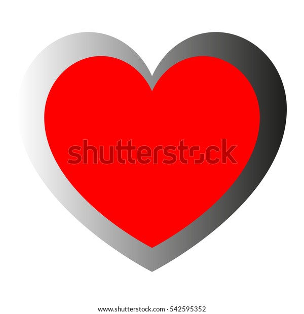 Heart Fill Red Dark Path Vector Stock Vector (Royalty Free) 542595352 ...