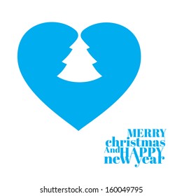 Heart Fir Tree Vector Illustration Stock Vector (Royalty Free ...