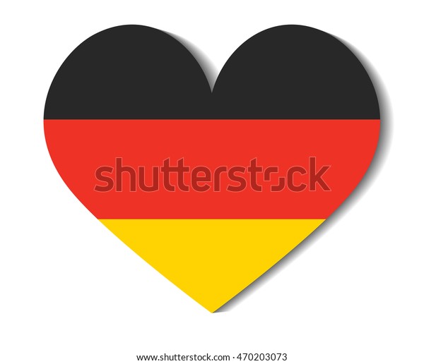Heart Flag Germany : image vectorielle de stock (libre de droits ...