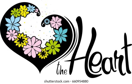 Heart Flowers Logo Stock Vector (Royalty Free) 660954880 | Shutterstock