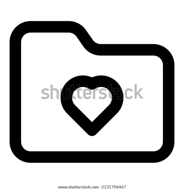 Heart Folder Icon Black Color: เวกเตอร์สต็อก (ปลอดค่าลิขสิทธิ์ ...