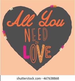 Heart Graphic Slogan Stock Vector (Royalty Free) 467638868 | Shutterstock