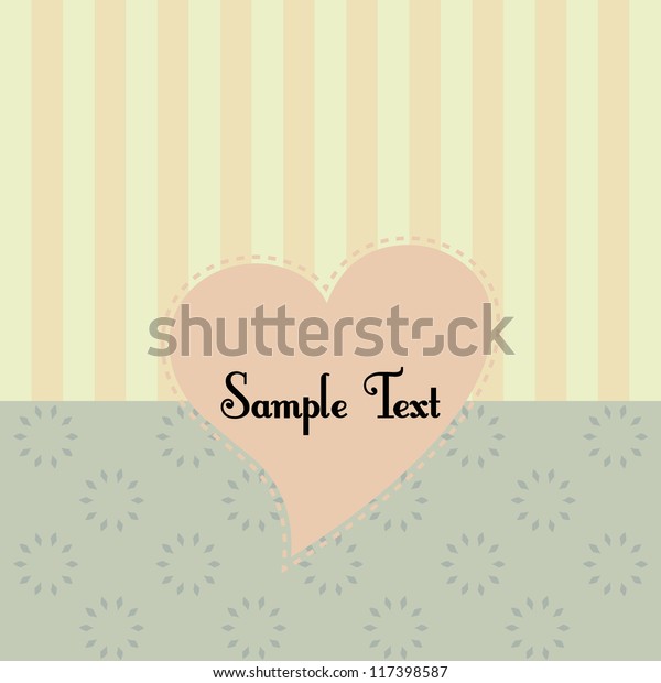 Heart Greeting Card Template Design Vector Stock Vector (Royalty Free ...