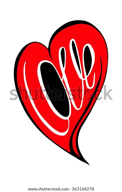 Heart Hand Drawn Vector Illustration Isolated Stock Vector Royalty