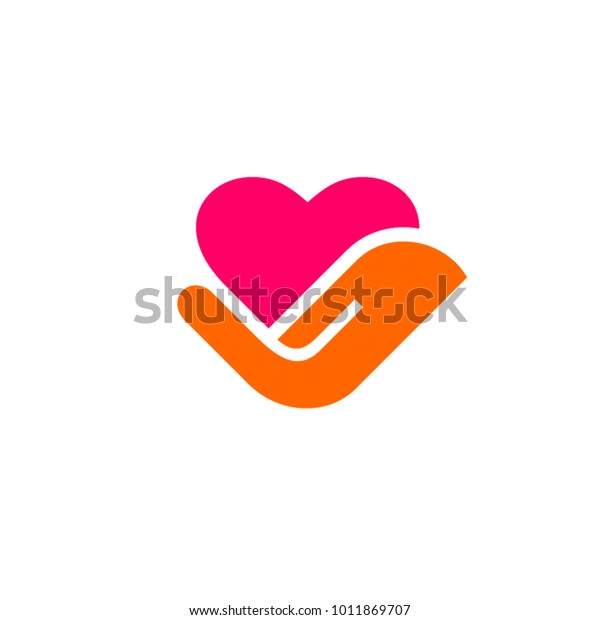 Heart Hand Logo Stock Vector (Royalty Free) 1011869707 | Shutterstock