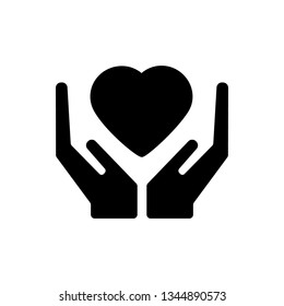 Open Hand Gestures Heart Above Hands Stock Vector (Royalty Free) 1737984080