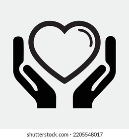 Heart Hands Symbol Icon Vector Illustration Stock Vector (Royalty Free ...