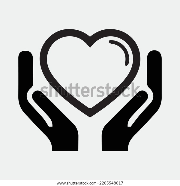 Heart Hands Symbol Icon Vector Illustration Stock Vector (Royalty Free ...