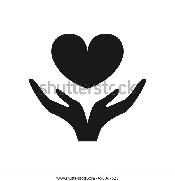 Heart Hands Symbol Sign Simple Icon Stock Vector (Royalty Free ...