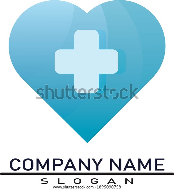 Heart Health Logo Design Vector Illustration Stock Vector (Royalty Free ...