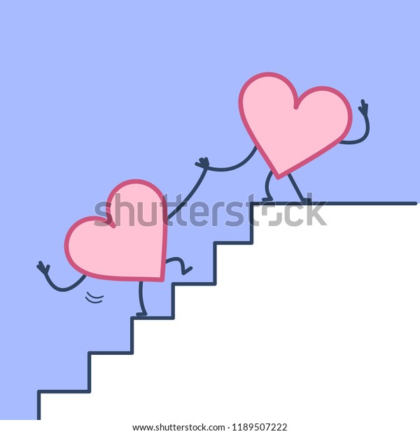 Heart Helping Hand Success Vector Concept Stock Vector (Royalty Free ...