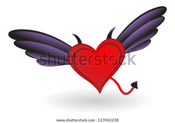 Heart Horns Tail Wings: เวกเตอร์สต็อก (ปลอดค่าลิขสิทธิ์) 123963238 ...