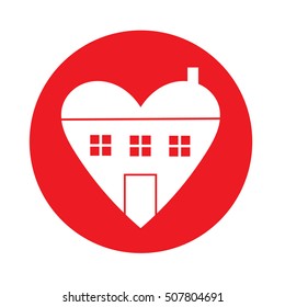 Heart House Shape Vector Illustration Vector Stock Vector (Royalty Free ...