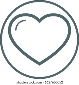 Heart Icon Circle Vector Illustration Stock Vector (Royalty Free ...