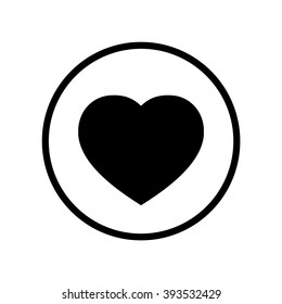 Heart Icon Circle Vector Illustration Stock Vector (Royalty Free) 393532429