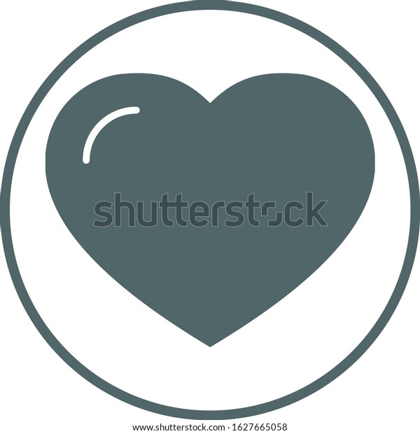 Heart Icon Circle Vector Illustration Stock Vector (Royalty Free ...