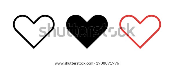 Heart Icon Collection Live Stream Video: เวกเตอร์สต็อก (ปลอดค่า ...