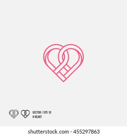 Heart Icon Line Design Vector Illustration Stock Vector (Royalty Free ...