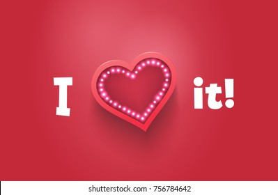 Heart Icon On Red Background Like Stock Vector (Royalty Free) 756784642 ...