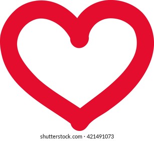 Heart Icon Outline Stock Vector (Royalty Free) 421491073 | Shutterstock