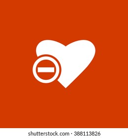 Heart Icon Remove Sign Stock Vector (Royalty Free) 388113826 | Shutterstock
