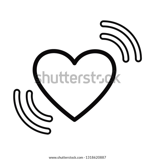 Heart Icon Vector Excited Stock Vector (Royalty Free) 1318620887 ...