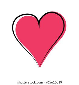 Vector Modern Heart Icon 3d Flat Stock Vector (Royalty Free) 2111757164